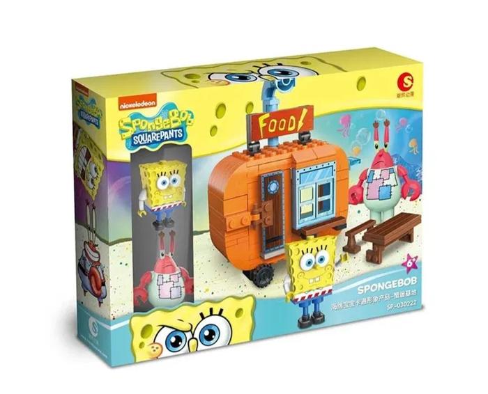 Jual Nickelodeon Spongebob Squarepants Brick Playset Krusty Krab Figure ...