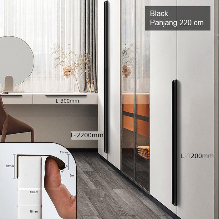 Jual Handle Lemari Tarikan Profil Invisible Long Wardrobe Aluminum ...