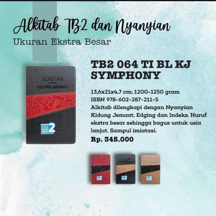Jual Alkitab ukuran Besar, Big Letter + KJ (Huruf Besar) TB2 064 TI BL KJ - Kota Makassar ...