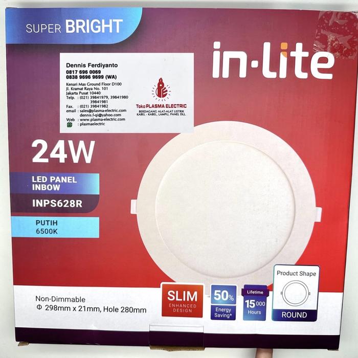Jual LED PANEL 24W 24 W 24WATT 24 WATT INLITE INBOW BULAT INPS628R ...
