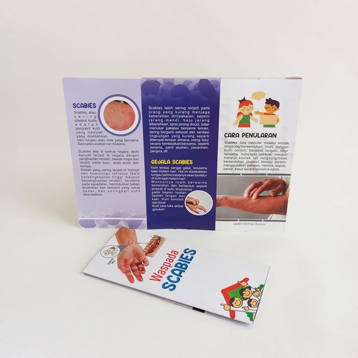 Jual Leaflet Waspada Scabies / Brosur Informasi Scabies, Leaflet ...