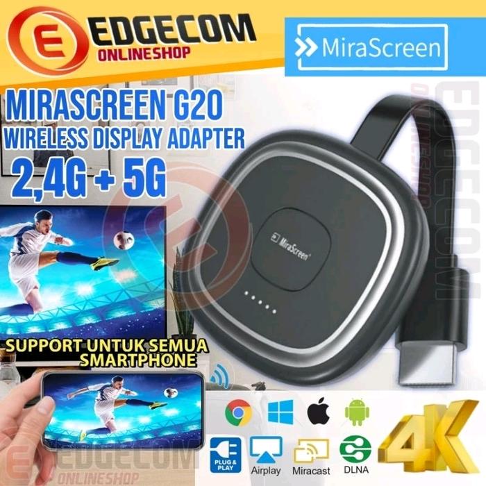 Jual Mirascreen G9 Plus 5G+2,4G 4K HDMI Wireless Display Dongle - G20 ...