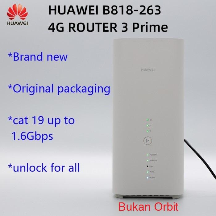 Jual HUAWEI 4G ROUTER 3 Prime B818-263 cat 19 LTE bukan ORBIT - Kota ...