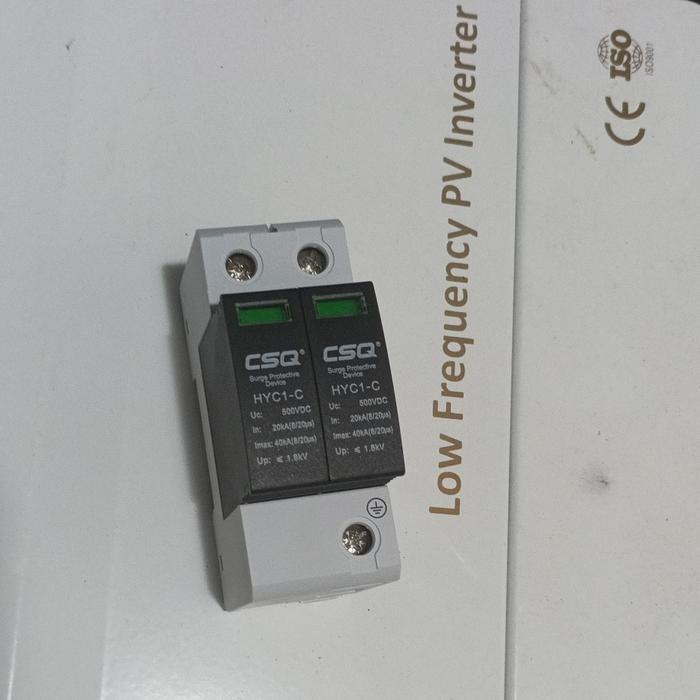 Jual SPD DC 500V 2P surge protection device arrester PV solar panel ...
