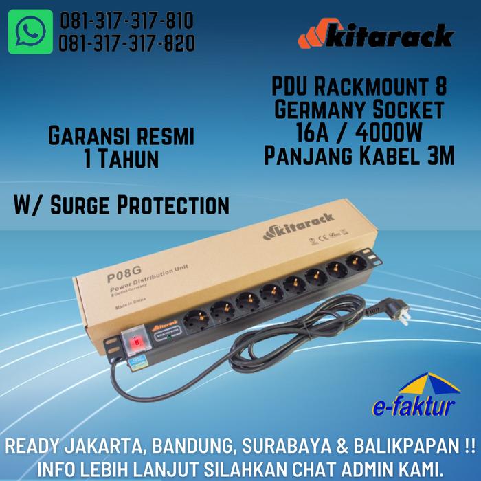 Jual KITARACK PDU 8 SOCKET RACK SERVER - STOP KONTAK LISTRIK 8 LUBANG ...