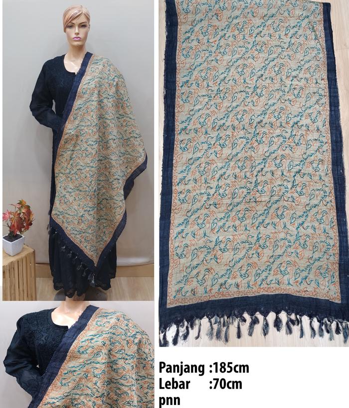 Jual mix Selendang india semi silk/organdy/tasel silk/bahan/kain ...