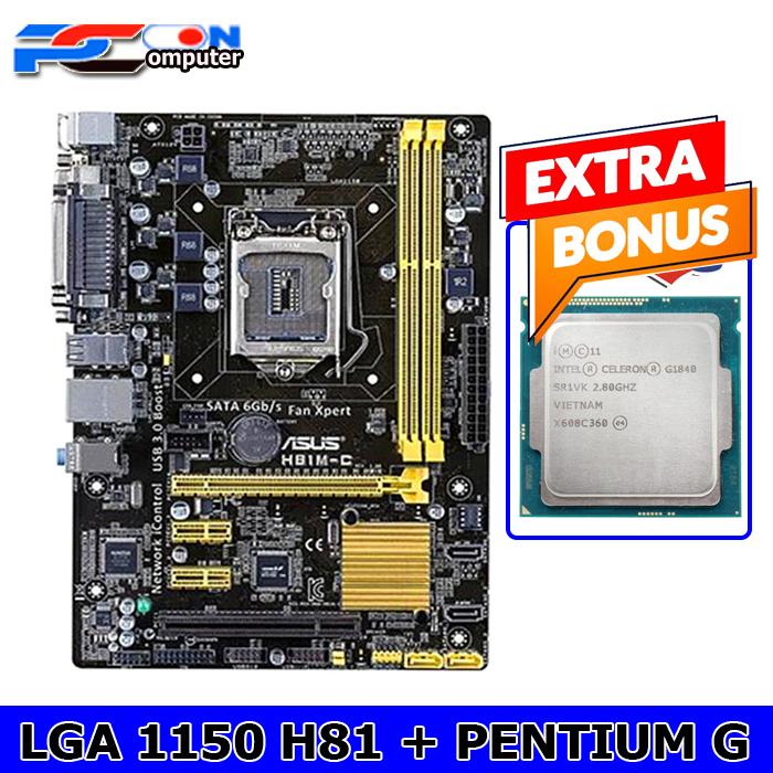 Promo Motherboard Mainboard Mobo intel LGA 1150 H81 VGA Onboard DDR3 ...
