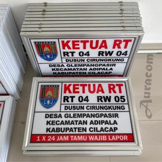 Promo Plang RT/RW Akrilik, Papan RT/RW, Plang Custom - 30 x 45 cm - Kab ...