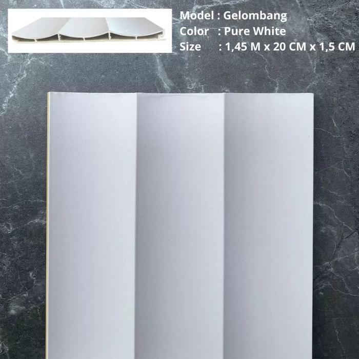 Jual WPC Wall Panel Dinding 3D Model Gelombang (5 PC) Uk.145 CM×20CM× ...