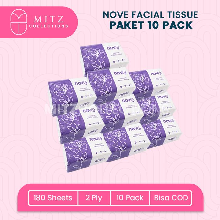 Promo ( Paket 10 pcs ) Tisu wajah 2ply Nove Premium Facial Tissue 180 ...