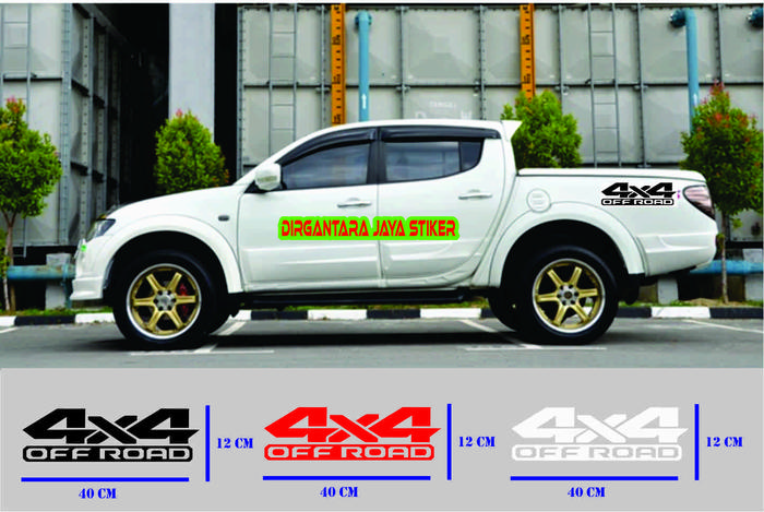 Jual STIKER MOBIL 4X4 PFFROAD STICKER 4X4 OFFROAD - Biru - Kab ...