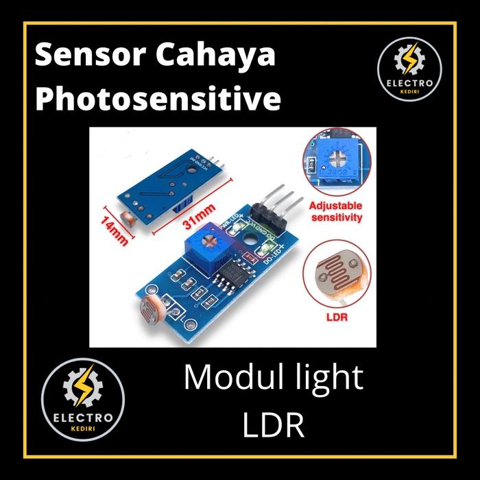 Jual Modul sensor Cahaya LDR | photosensitive light ~ arduino uno ...