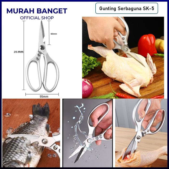 Jual Gunting Dapur SK-5 Jepang Gunting Dapur Tajam Stainless Super Kuat ...