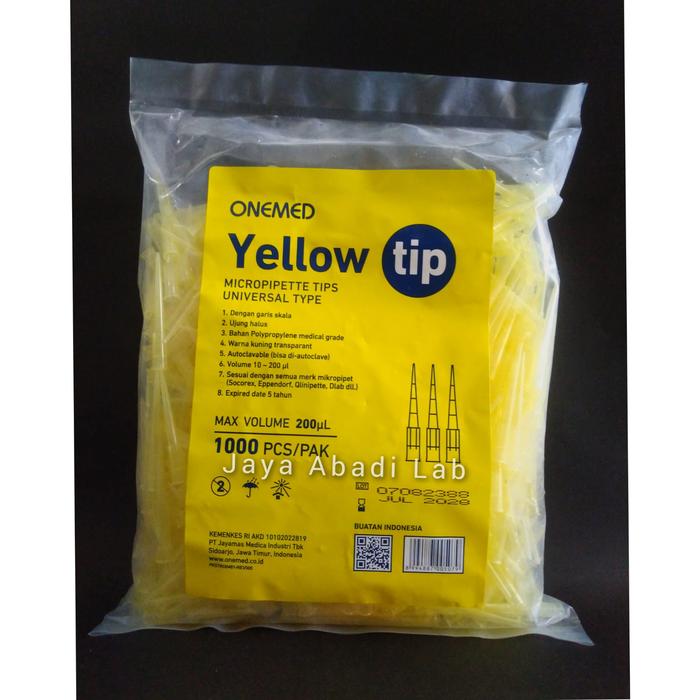 Promo yellow tip tips kuning micropipette mikropipet 100 uL 0,1 mL ...