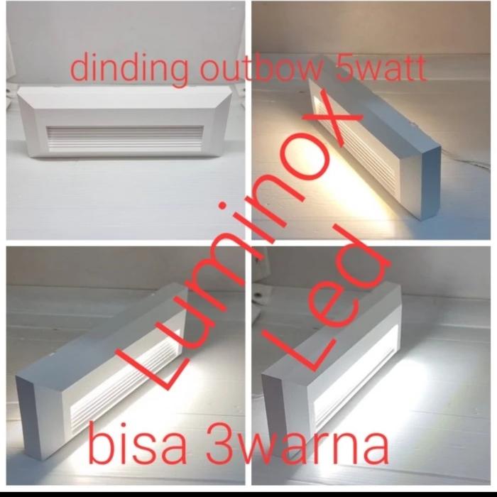 Jual lampu dinding tangga led 5watt 5w / step light outbow 3warna 5w ...