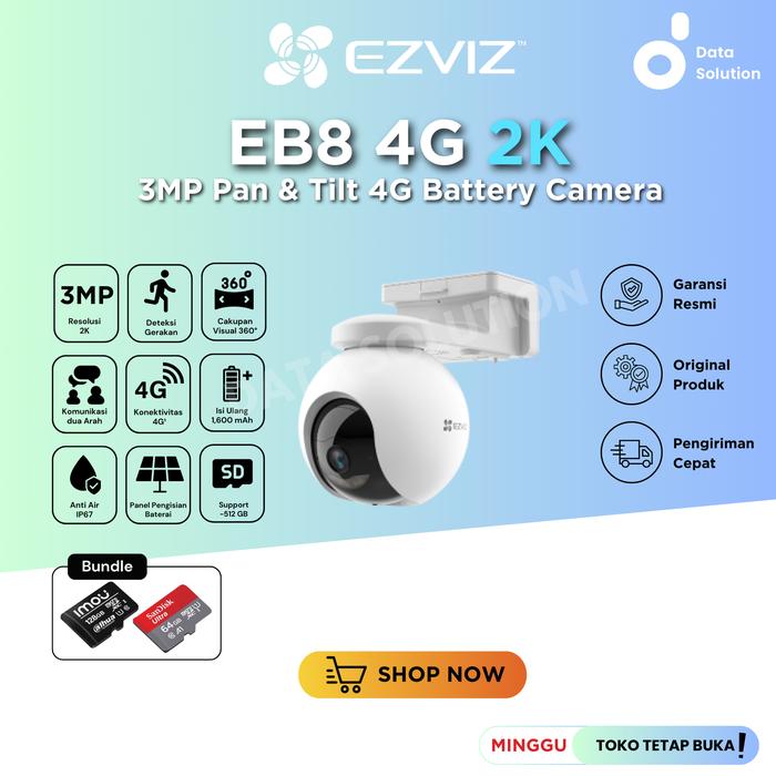 Jual Ezviz EB8 2K Pan & Tilt 4G Battery Camera - EB8 ONLY - Jakarta ...