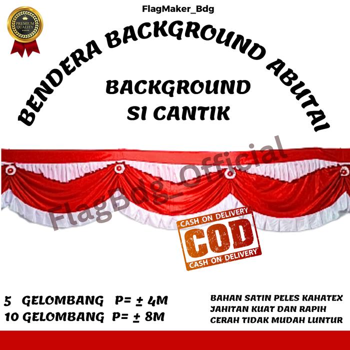 Jual Bendera Background Poni Bekron SiCantik Bekroun Merah Putih ...