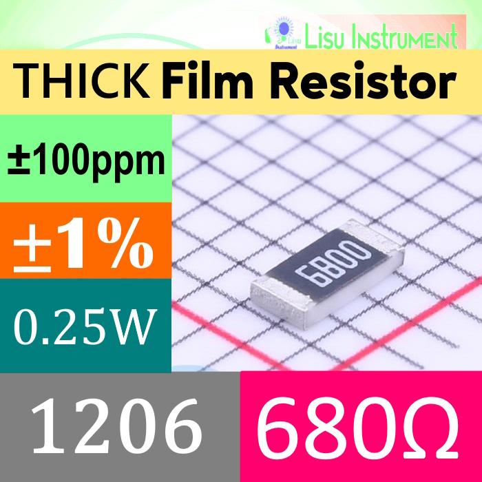 Jual 680Ω 1206 ±1% THICK Film Resistor SMD Chip Resistor 680R 6800 ...