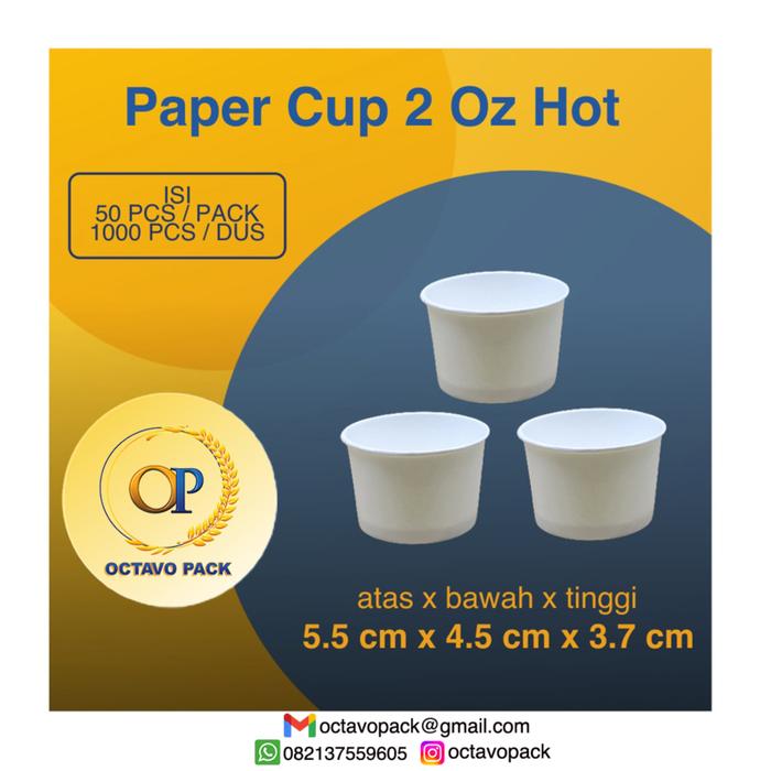 Jual Paper Cup 2 Oz Hot Polos / Gelas Kertas Minuman Panas 2 Oz - Kota ...