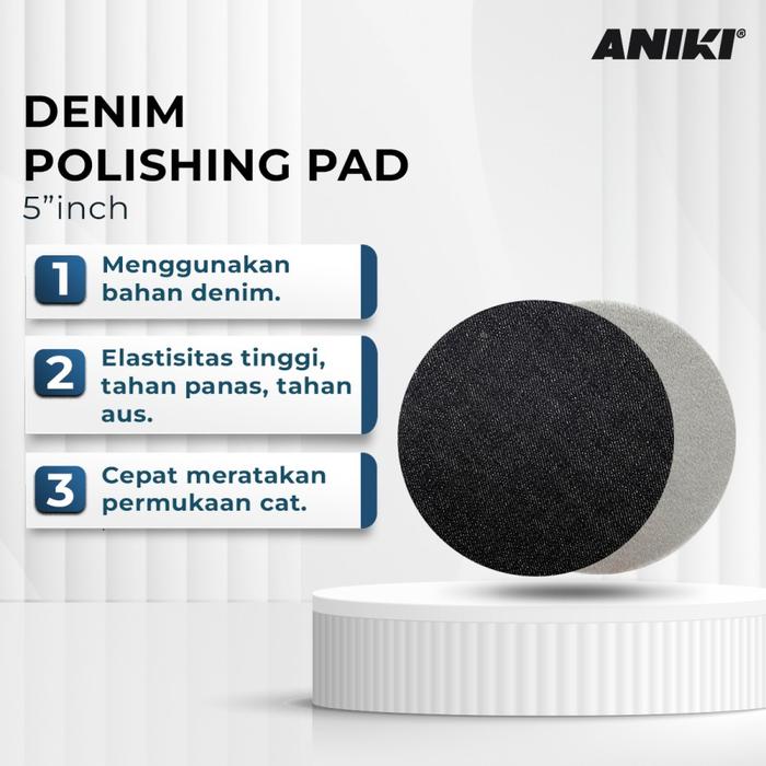 Promo ANIKI Denim Polishing Pad 5 inch, Busa Poles Orange Peel / Kulit ...