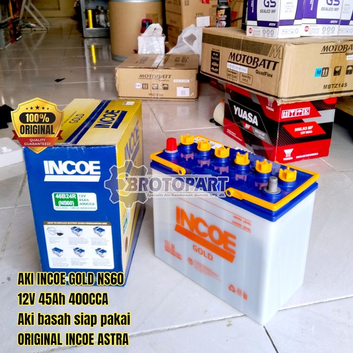 Jual Aki Mobil Incoe Gold NS60 12V 45Ah accu Basah Siap pakai - Jakarta Timur - Brotopart ...
