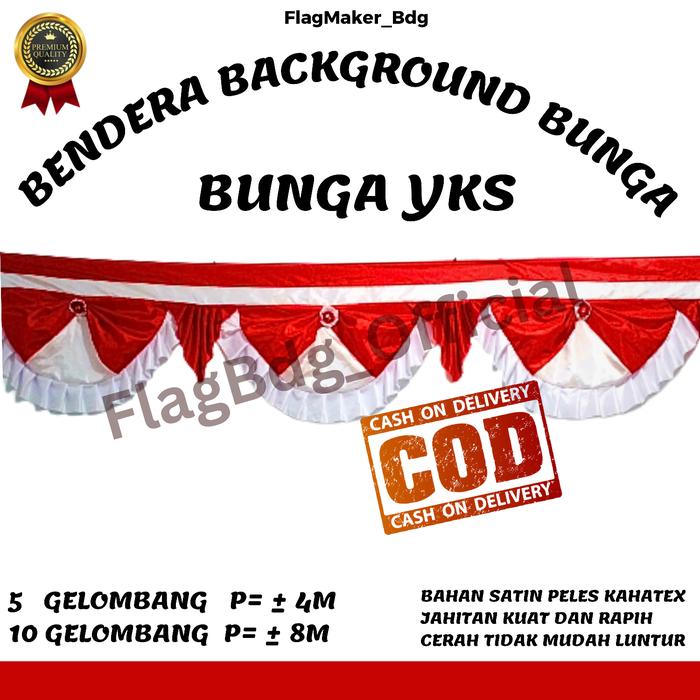 Jual Bendera Background Bunga YKS Bekron Bunga yks Merah Putih 5 ...