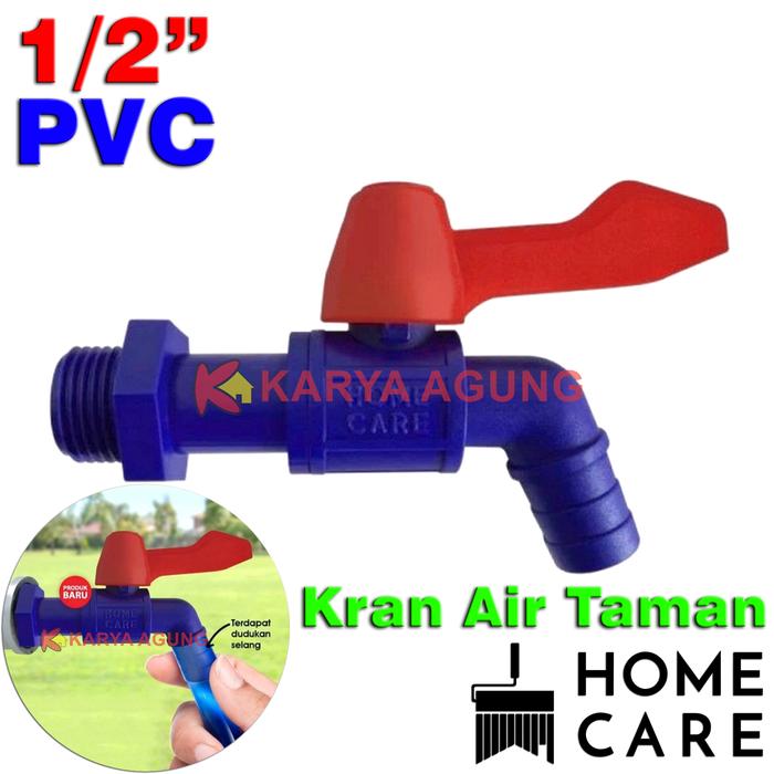 Jual Kran Air Taman HOME CARE 1/2" Plastik PVC / Keran Dinding Tembok ...