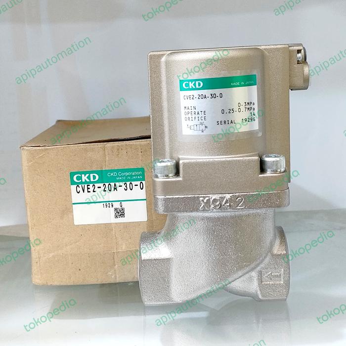 Jual CKD SOLENOID VALVE CVE2-20A-30-0 3/4INCH 0.3MPa - Kab. Tangerang ...