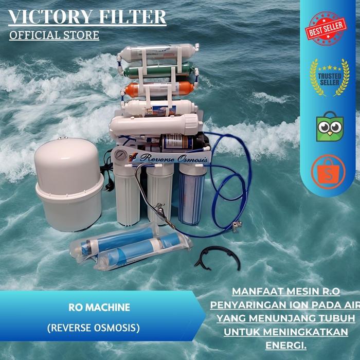 Jual Mesin RO Reverse osmosis 300 Gpd 12 step stand + tangki 12 Liter ...