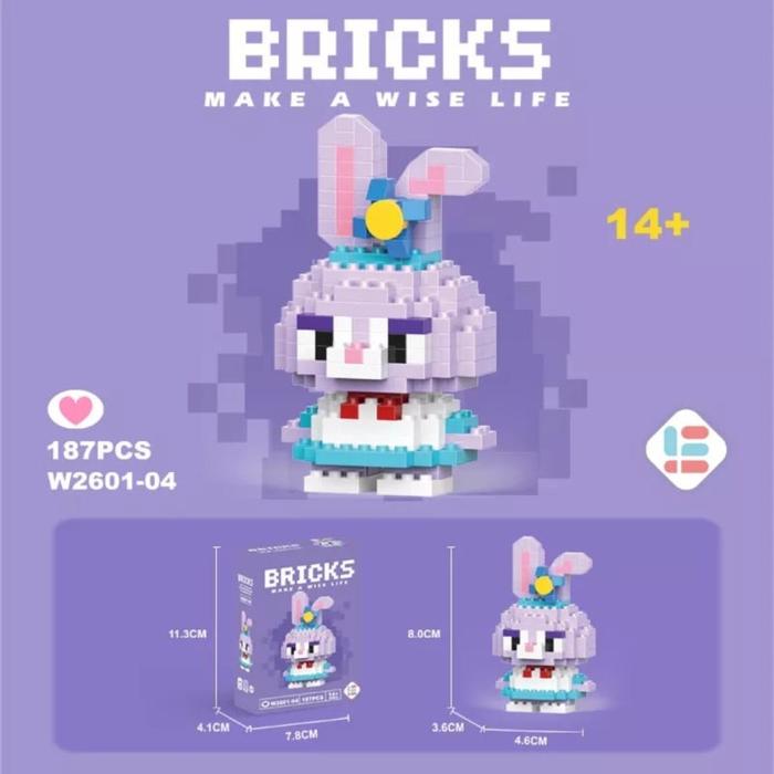 Jual Nano Block Model DIY Bricks Mini Sanrio Mario Spongebob Patrick ...