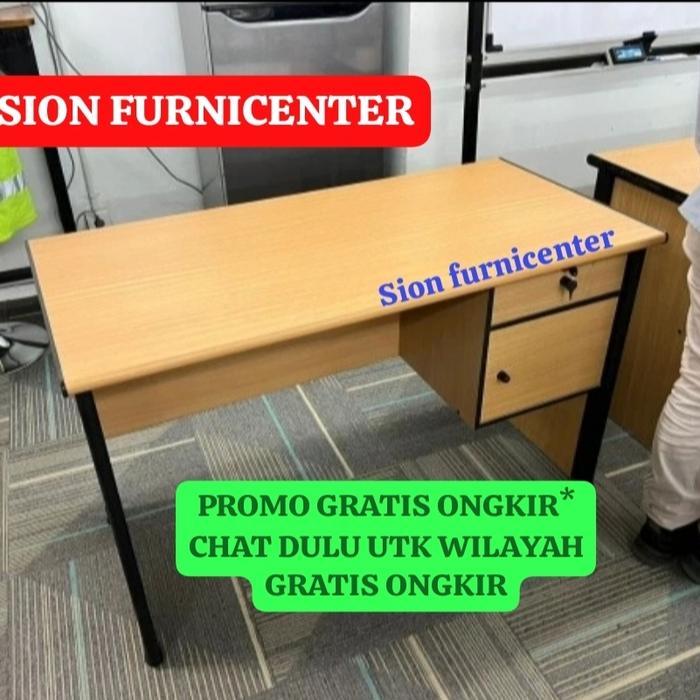 Jual meja kantor 120 cm / meja kerja staf / meja tulis 120cm / meja ...