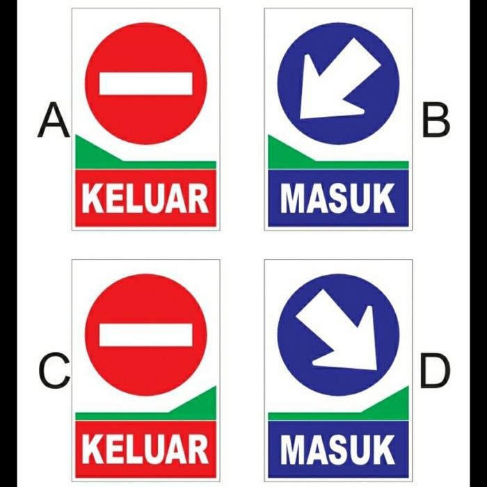 Jual Custom. Rambu Lalu Lintas Masuk (In) dan Keluar (Out) - Keluar (C ...