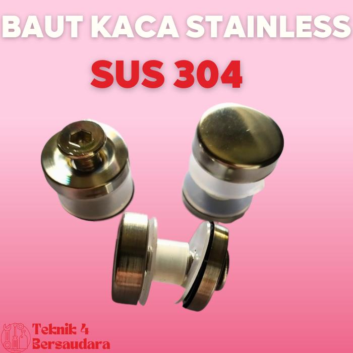Jual BAUT KACA STAINLESS 304 BAUT PENJEPIT KACA TIANG RAILING - Jakarta ...