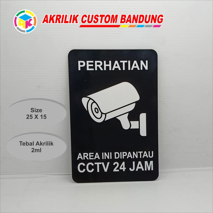 Promo Akrilik Hitam Sign cctv tipe 9 Acrylic Sign board - Kota Bandung ...