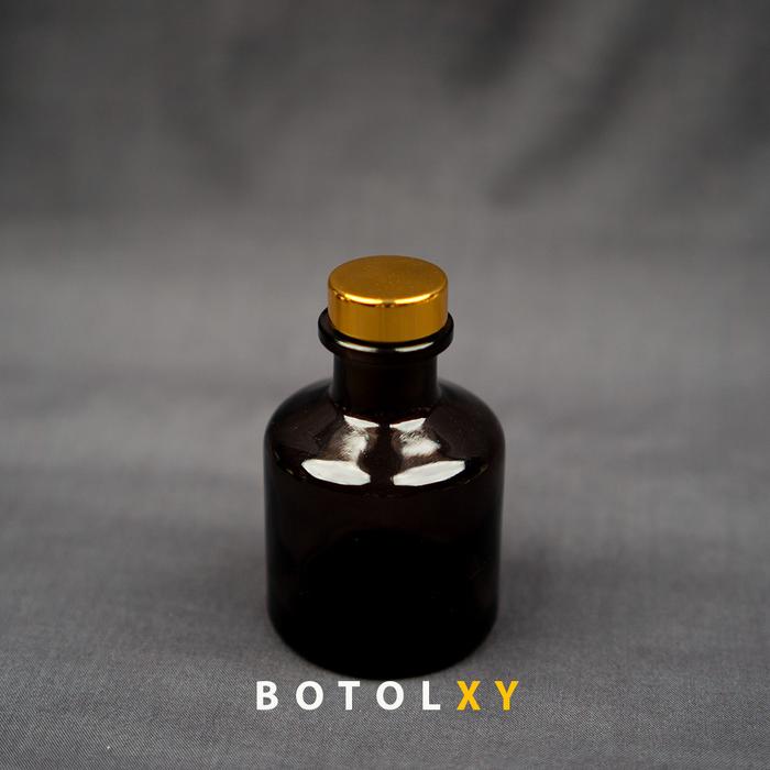 Jual Botol Reed Diffuser 50ml - Vas Belly Pot - Kaca Hitam Transparan - Emas - Jakarta Utara ...