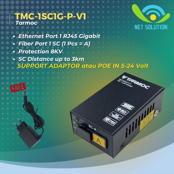 Jual Tarmoc TMC-1SC1G-P-V1 | Media Converter 1FO 1LAN / 1 FO 1 LAN ...