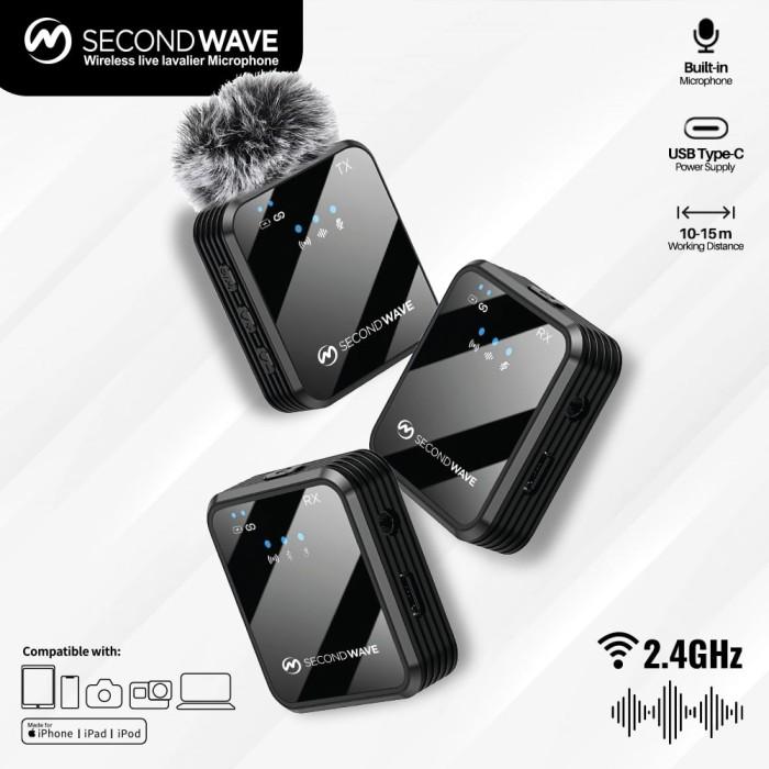 Promo SECONDWAVE Hybrid Wireless Microphone System 2.4Ghz Recording ...
