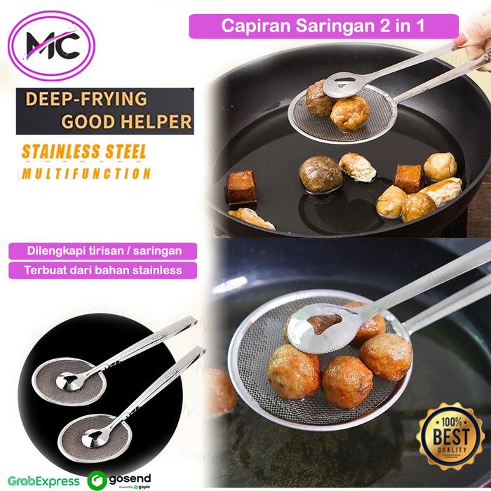 Jual Capitan Saringan Gorengan 2 in 1 Alat Tirisan Masak Friying ...