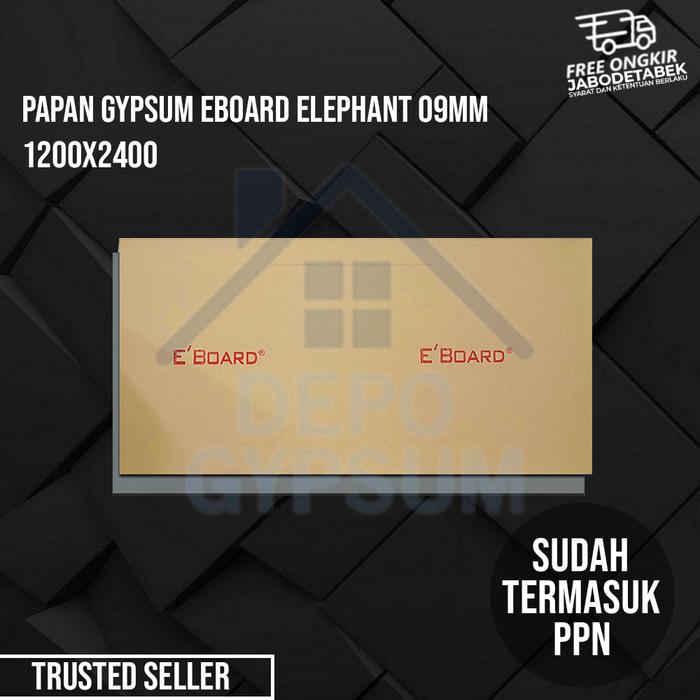 Jual Papan Gypsum Eboard Elephant 09mm 1200x2400 |Gipsum Elephant ...