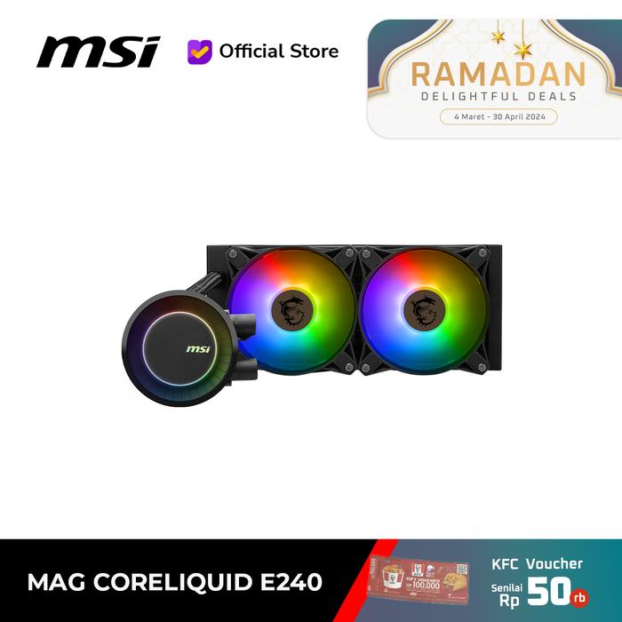 Promo MSI MAG CORELIQUID E240 ARGB - CPU Cooler Liquid Fan Cicil 0% 3x - Kab. Sleman - StarComp ...
