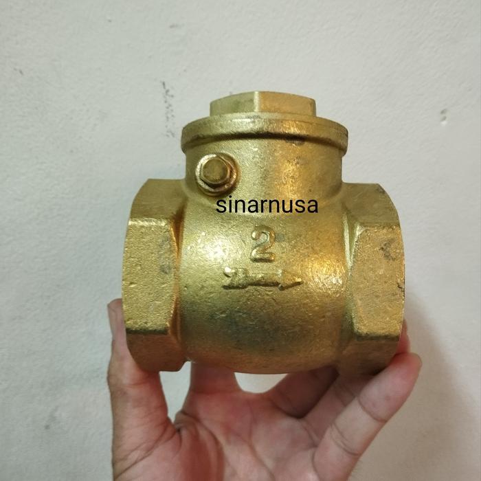 Jual Check Valve Kuningan 2 " inchi DN 50 - Swing Check Valve - Jakarta ...