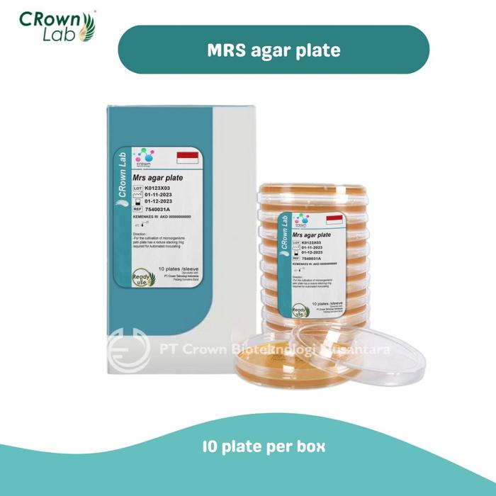 Jual MRS Agar Plate (Media MRS agar)_Crown Lab_10 plate/box - Kota ...