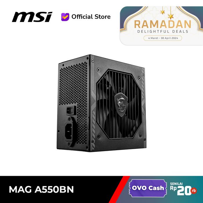 Promo MSI MAG A550BN PSU 550 A 550 BN 80+ Bronze Power Supply 550W ...