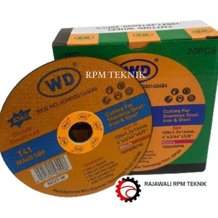 Jual [READY STOK] WD Cutting Wheel T41 WA60SBF 4inchx1.2mm - WD - Kota ...