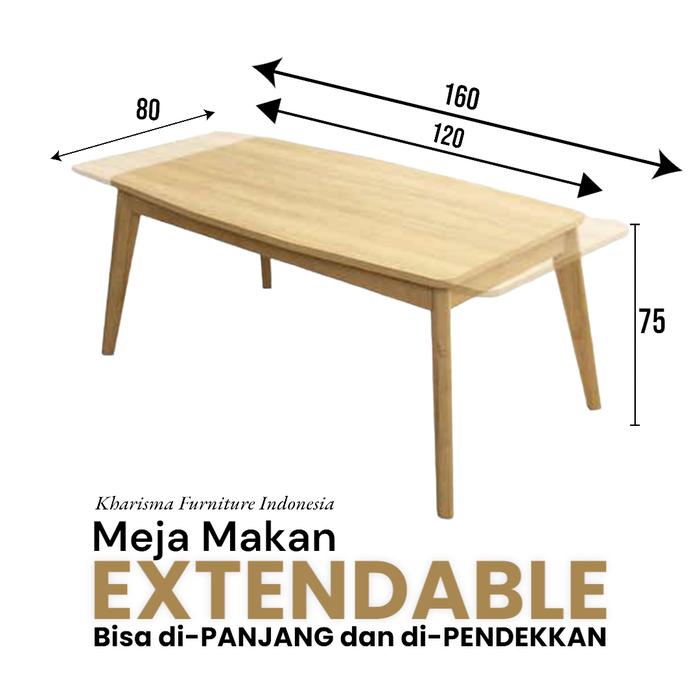 Jual Meja Makan Jati Extendable [Hanya Meja tanpa Kursi] Meja Makan ...