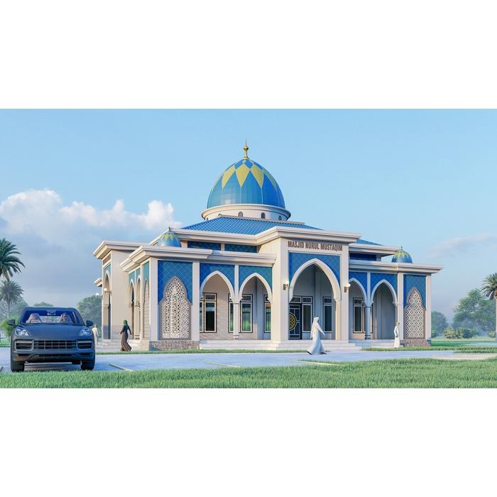 Jual GAMBAR KERJA DESAIN MASJID UKURAN 20x20 DAN RAB - Kab. Polewali ...
