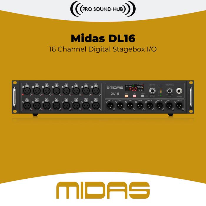 Jual Midas Dl16 Dl-16 Digital Stagebox Snake Cable 16 Channel In 8 Out ...