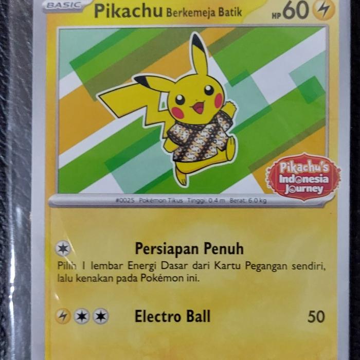 Jual Kartu Pokemon TCG - Pikachu Berkemeja Batik - Kota Tangerang Selatan - MaxiBricks | Tokopedia