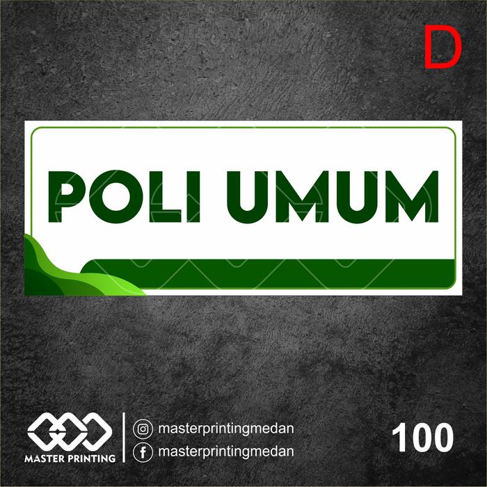 Jual 100 - Stiker Nama Ruangan di Poli Klinik dan Rumah Sakit, Bisa ...