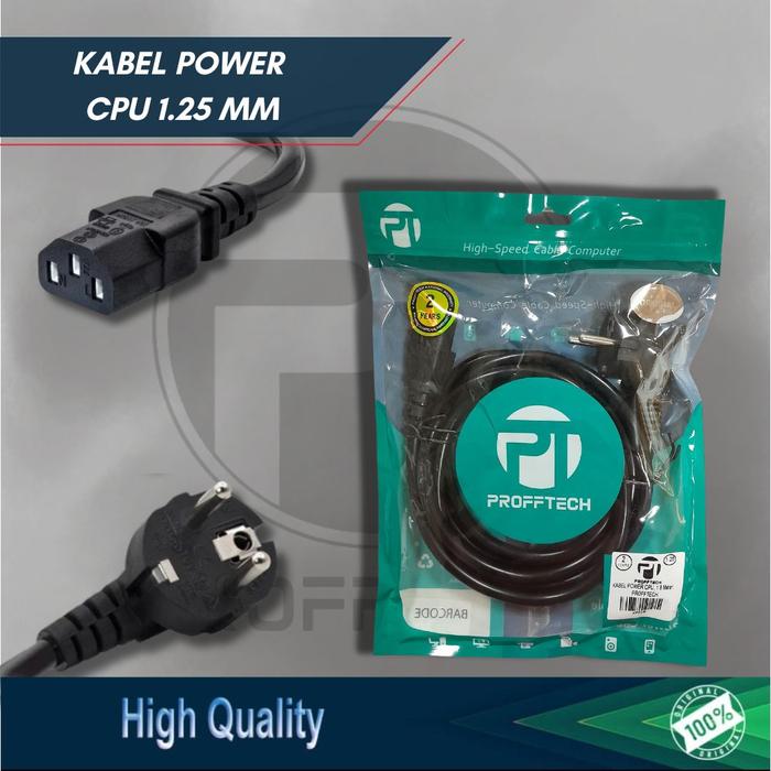 Jual Kabel Power Cpu. 1.8 Meter. Ketebalan 3 X 0.75 Milli. 10 Am, 250 V ...